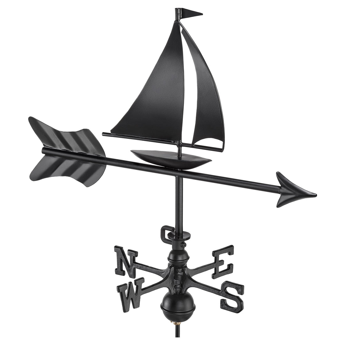 Black Aluminum Sailboat Cottage Weathervane – Good Directions