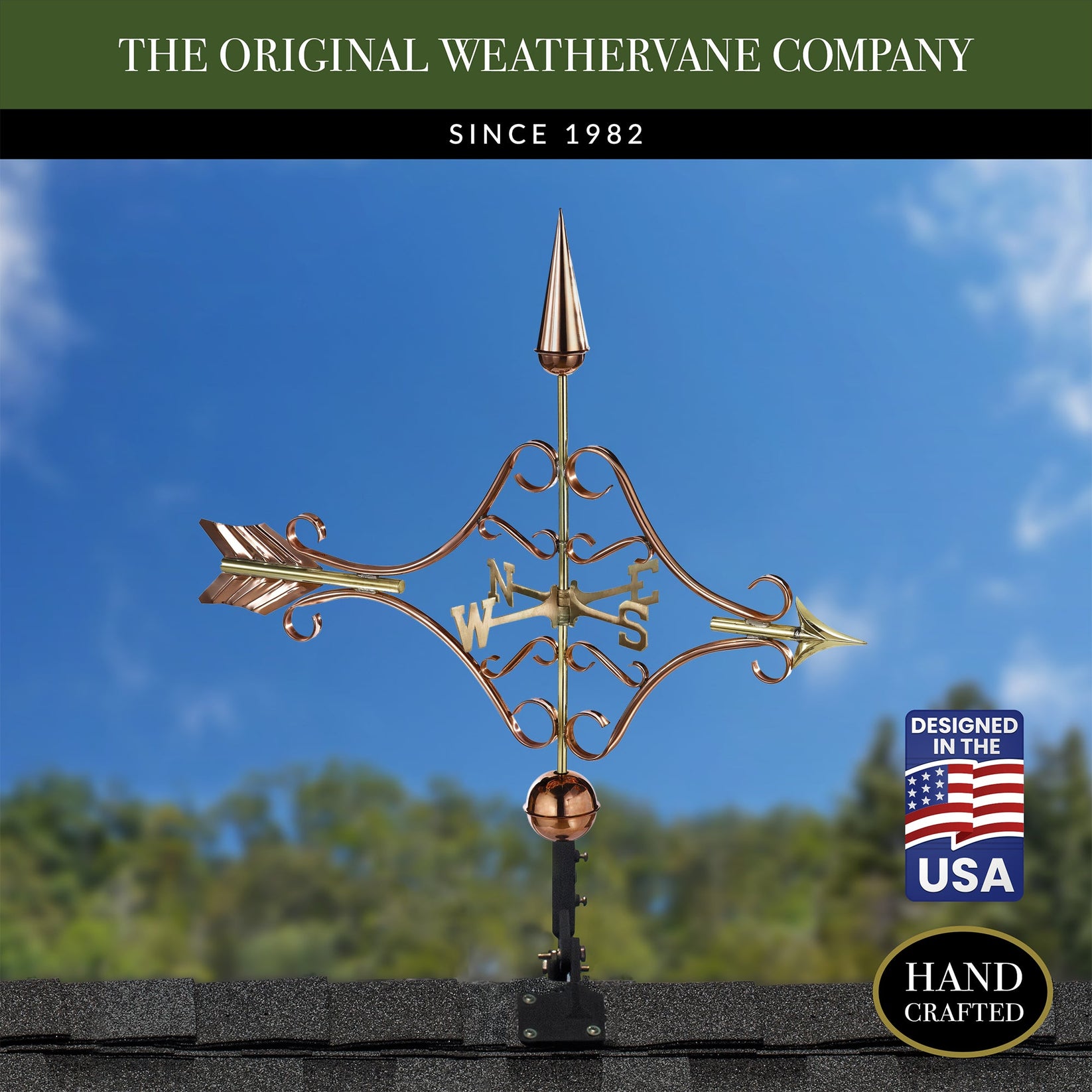 Victorian Arrow Weathervane - Polished Copper – Good Directions