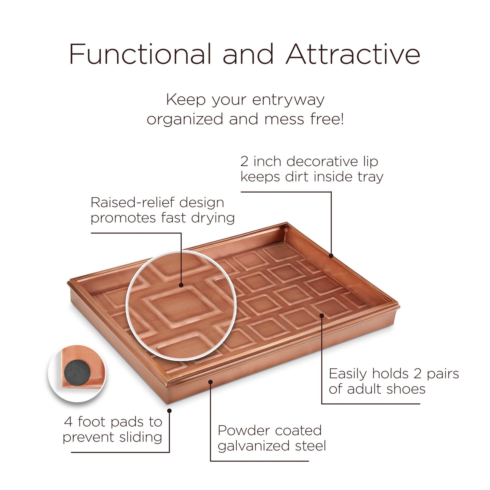 20" Squares Multi-Purpose Boot Tray – Good Directions